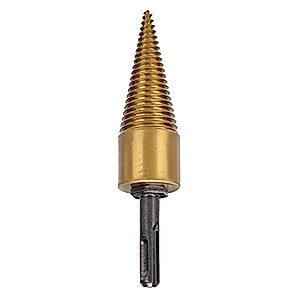 Drill Screw Cone Wood，Firewood Split Drill Bit Round Shank High Speed Steel Wood Cone Punch Accessories 32mm