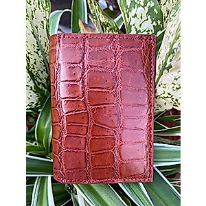 Double side Brown Crocodile Alligator leather skin Credit Cardholder, leather credit cardcase, leather creditcard cover