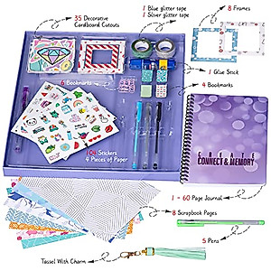 YOUSOKU DIY Journal Set for Girls Gifts, Great Birthday Gifts for Tween Age Girls, Art & Crafts Stuff for Tween & Teenage Kids, Girls Toy, Scrapbook & Diary for Ages 6 7 8 9 10 11 12 13 Years Old