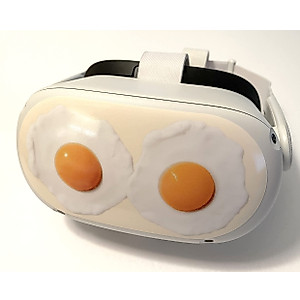Egg Eyes Decal for Quest 2 VR Headset - Meta/Oculus - Glossy Vinyl Sticker