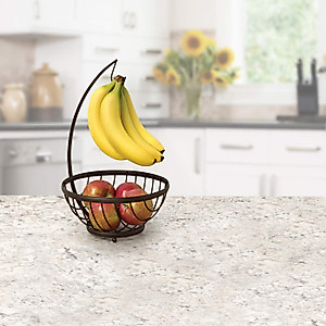 Spectrum Diversified Ashley Small Fruit Tree & Basket Kitchen-Hanging, Bronze