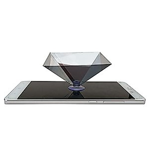 SDLAJOLLA Mini Projector Home Movie Projector Portable Home Theater movie Projector Holographic 3D Pyramid Display for Smart Phones Home Theatre