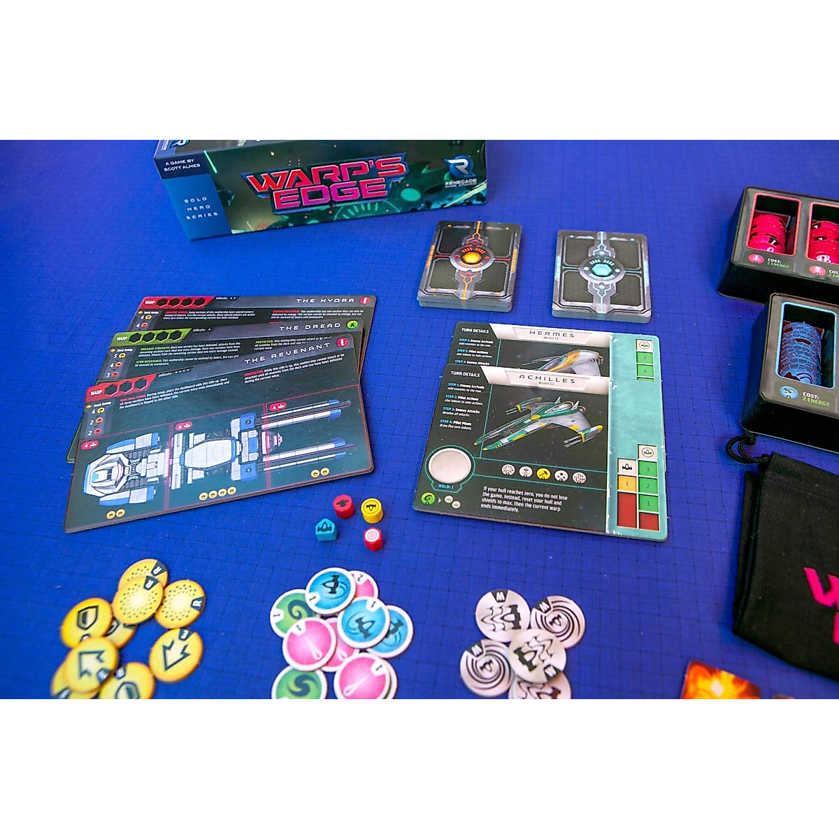Renegade Game Studios Warp's Edge | A Solo bag-building Game of Epic Space Combat for Ages 10+