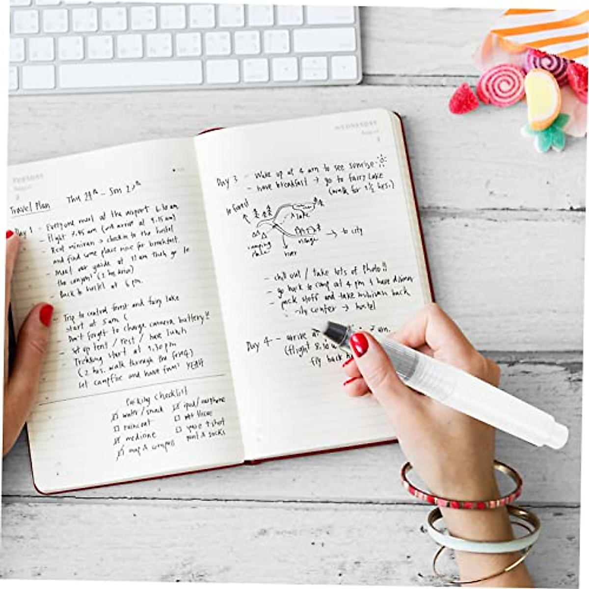 MAGICLULU 10pcs Travel Set Paint Brushes Set Bulk Pencils Refillable Brush Pen Water Brush Pen Water Coloring Brush Pen Flat Pen Writing Brush Watercolor Brush Water Soluble Suite