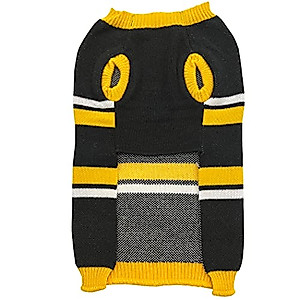 NFL Pittsburgh Steelers Dog Sweater, Size Small. Warm and Cozy Knit Pet Sweater with NFL Team Logo, Best Puppy Sweater for Large and Small Dogs