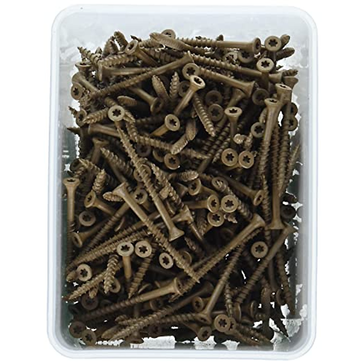 Deck Plus Wood Screws, Brown Exterior Screws, 2-1/2" x #10, 5lb