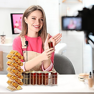 Lolalet 3 Pack Lipstick Holder Organizer, 48 Spaces Acrylic Stackable Fish Shape Lipsticks Tower Lipgloss Display Stand, Clear Lip Gloss Organizers Storage Box -16 Slots