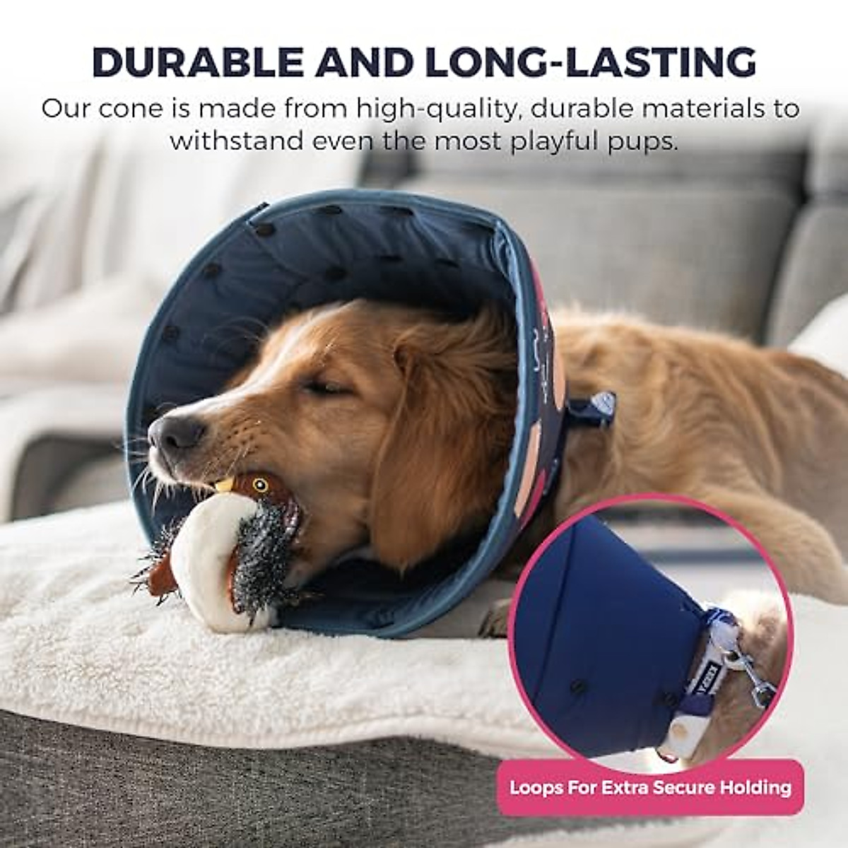 Ejona's furryfamily - Comfy Adjustable Dog & Cat Cone - Soft Dog Cone Collar Alternative After Surgery Large, Medium, Small - Dog Recovery Collar, XS