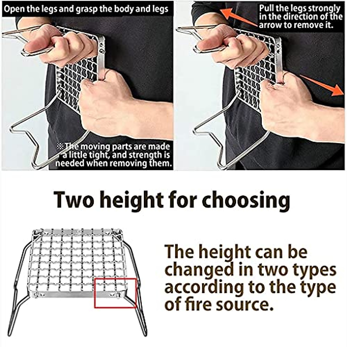 SDGH Folding Grill Gas Barbecue Tool BBQ Outdoor Portable Mini Campfire for Camping Picnic Grate