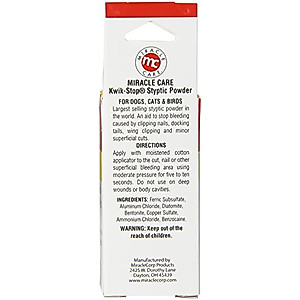 Miracle Care Kwik Stop Styptic Powder, 0.5 Oz