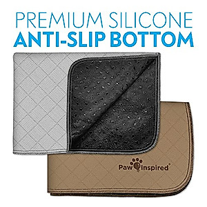 Paw Inspired Washable Pee Pads for Dogs | Reusable Puppy Pads | Waterproof Whelping Pads | Washable Training Pet Pads, Washable Potty Pads Extra Large Sizes (Classic, 24x18 (2 Pack))