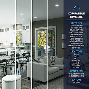 LUXRITE 4-Pack BR30 LED Bulb, 65W Equivalent, 6500K Daylight, Dimmable, 650 Lumens, LED Flood Light Bulbs, 8.5W, Energy Star, E26 Medium Base, Damp Rated, Indoor/Outdoor - Living Room and Kitchen