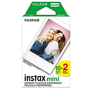 Fujifilm Instax Mini Link Instant Smartphone Printer (Dark Denim) with Fujifilm Instax Mini Film (10 Exposures, White, 2-Pack) Bundle (3 Items)