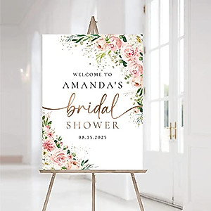 Bridal Shower Sign, Flower Bridal Shower, Greenery Shower Decoration, Greenery Welcome Sign, Custom Design, Welcome Guest Sign