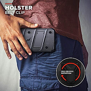 ZIZO Bolt Series iPhone 11 Pro Case - Heavy-Duty Military-Grade Drop Protection w/Kickstand Included Belt Clip Holster Tempered Glass Lanyard - Gun Metal Gray