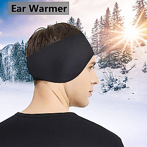 Winter Beanie Hat Scarf Gloves Set for Men, Winter Knit Hat, Neck Warmer, Touchscreen Gloves,Outdoor Earmuffs for Men Women