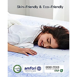 PERLECARE 3 Inch Queen Memory Foam Mattress Topper for Pressure Relief, Cooling Gel Infusion, CertiPUR-US Certified Purple