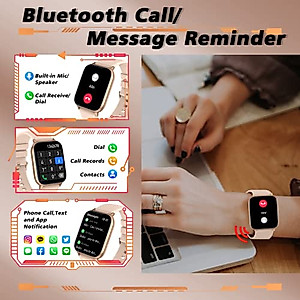 Smart Watch (Answer/Dial Call), 1.91" Full Touch Screen Smart Watch for Android & iOS Phones with Heart Rate & Sleep Monitor,Multi-Sport Modes,Voice Assistant,Fitness Smart Watch for Women Men