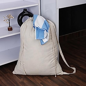 Foreign Punks Extra Large Natural Cotton Laundry Bag 22 x 28 (56CMX71 CM) Pack of 1 Natural