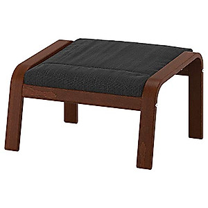 IKEA Poäng Ottoman, Medium Brown, Hillared Anthracite