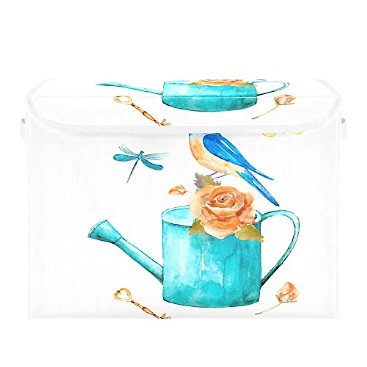 Towel Storage Bins with Lids for Home Butterfly Bird Storage Basket Large Photo Storage