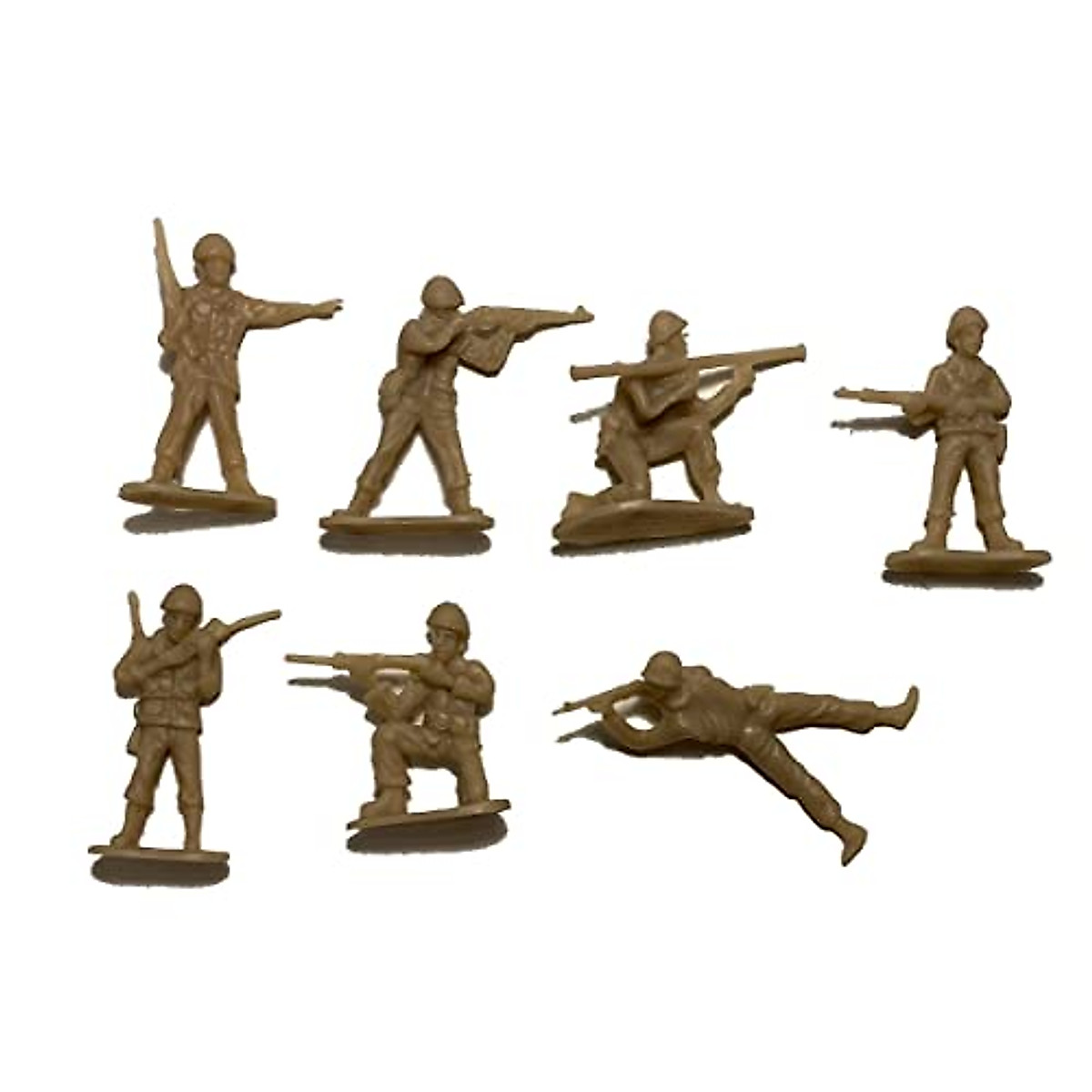 Army Men Action Figures - Green/Tan - 35 pcs