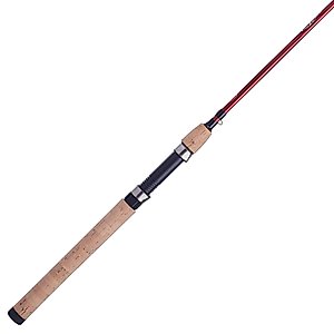 Berkley 6’6” Cherrywood HD Spinning Rod, One Piece Spinning Rod, 4-12lb Line Rating, Medium Light Rod Power, Fast Action, 1/8-5/8 oz. Lure Rating,Red