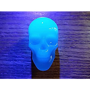 Blue Skull Cabinet Knobs/Drawer Knobs (Black Light Activated) (Set of 2)