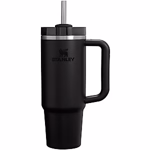 Stanley Quencher H2.0 Tumbler with Handle and Straw 30 oz | Flowstate 3-Position Lid | Cup Holder Compatible for Travel | Insulated Stainless Steel Cup | BPA-Free | Black 2.0