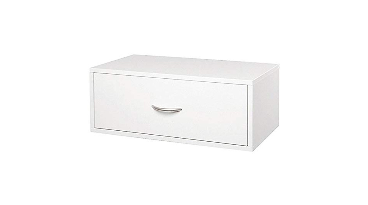 Organize with freedomRail Double Hang OBox - 1-Drawer White