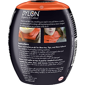 Dylon Washing Machine Fabric Dye Pod for Clothes & Soft Furnishings, Fresh Orange