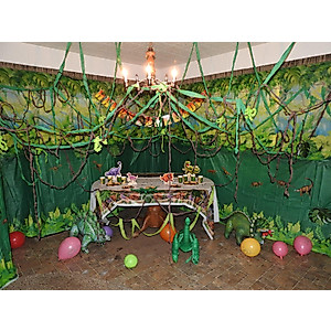 Crepe Paper Streamers 9 Rolls 738 ft Crepe Paper Decorations for Dinosaur Birthday Party, Natural Theme or Green Party(Jungle Green Combo)