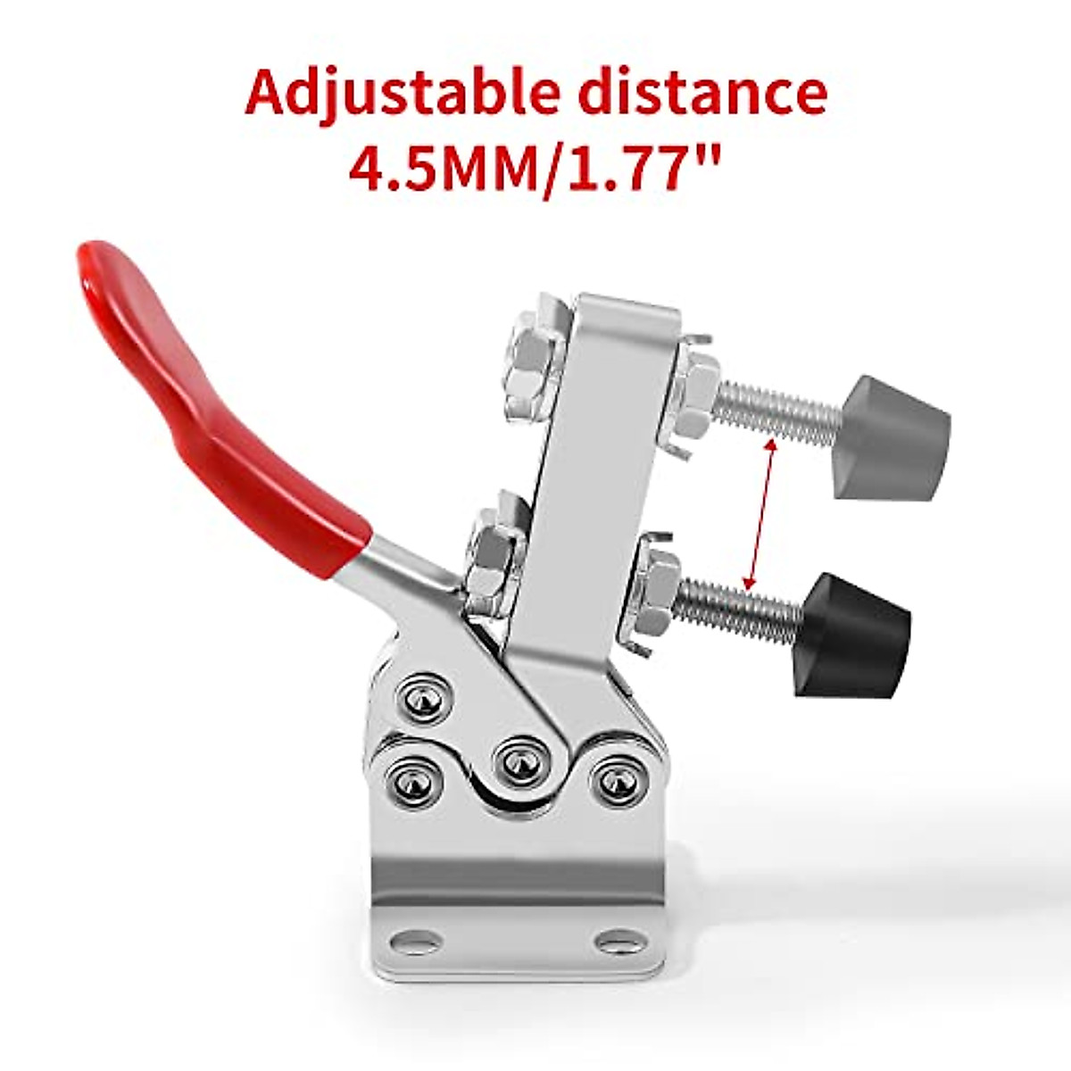 5pack Hold Down Toggle Clamps Woodworking,201B Clamps for Woodworking,Vertical Clamp,Cam Clamp Quick Release Toggle Clamp for CNC Hold Down Clamps,200Lbs Heavy Duty Toggle Clamp for T Track Cam Action