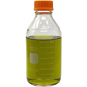 PYREX 1L Round Media Storage Bottles, with GL45 Screw Cap, Ea