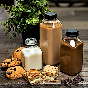 Green Direct 8 oz Clear Empty Plastic Bottles With Leak Proof Caps for Water, Juice, Milk, or Smoothie, Reusable, BPA Free Bulk Beverage Containers Pack of 20