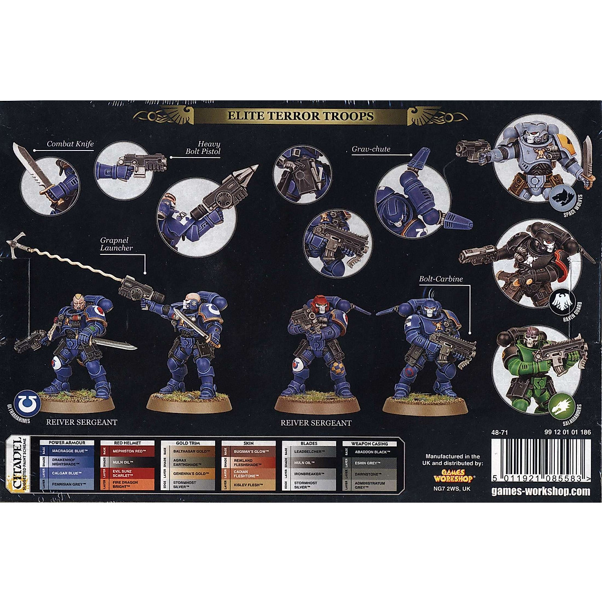 Games Workshop 99120101186" Space Marines Primaris Reivers Plastic Kit for 12 years to 99 years