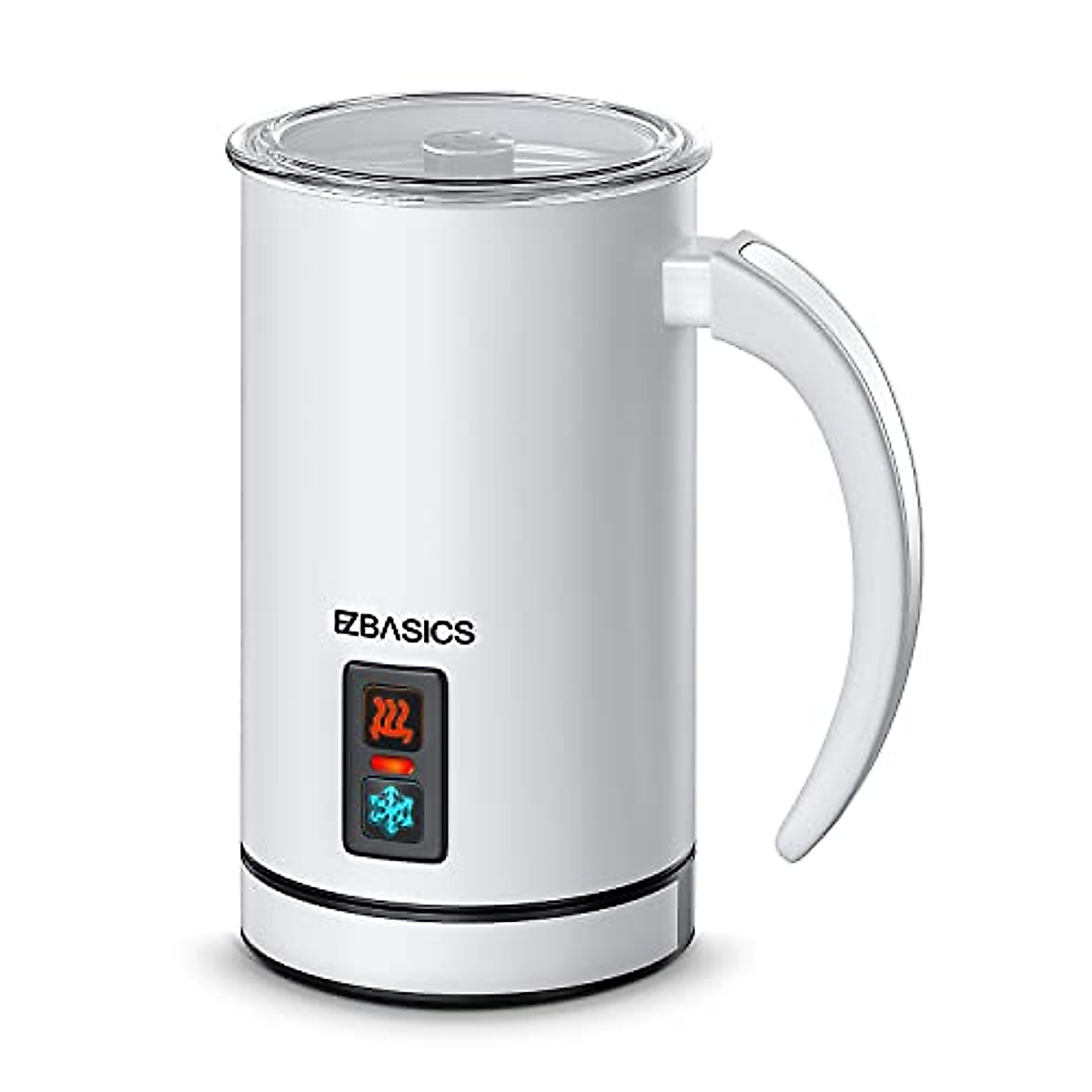 EZBASICS Electric Milk Steamer, 8.4oz/250ml Automatic Hot and Cold Foam Maker, Milk Warmer for Coffee, Latte, Cappuccinos with Two Whisks for Frothing and Heating Milk