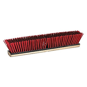 M2 Professional 24 Inch Garage/Warehouse Heavy Duty Push Broom Head with Hardwood Block - Medium/Coarse Sweep (Case of 12)