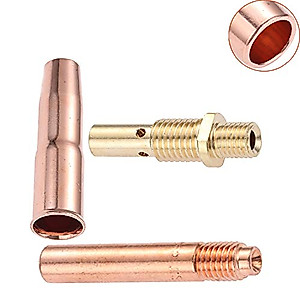 MIG Welding Gun Kit .035" Tip-Nozzle-Diffuser-Adapter for 200/250 Tweco #2 Include (Contact Tips 14-35 0.035", Gas Nozzles 22-50 1/2", Gas Diffusers 52, Nozzle Adapters 32) (35Pcs)