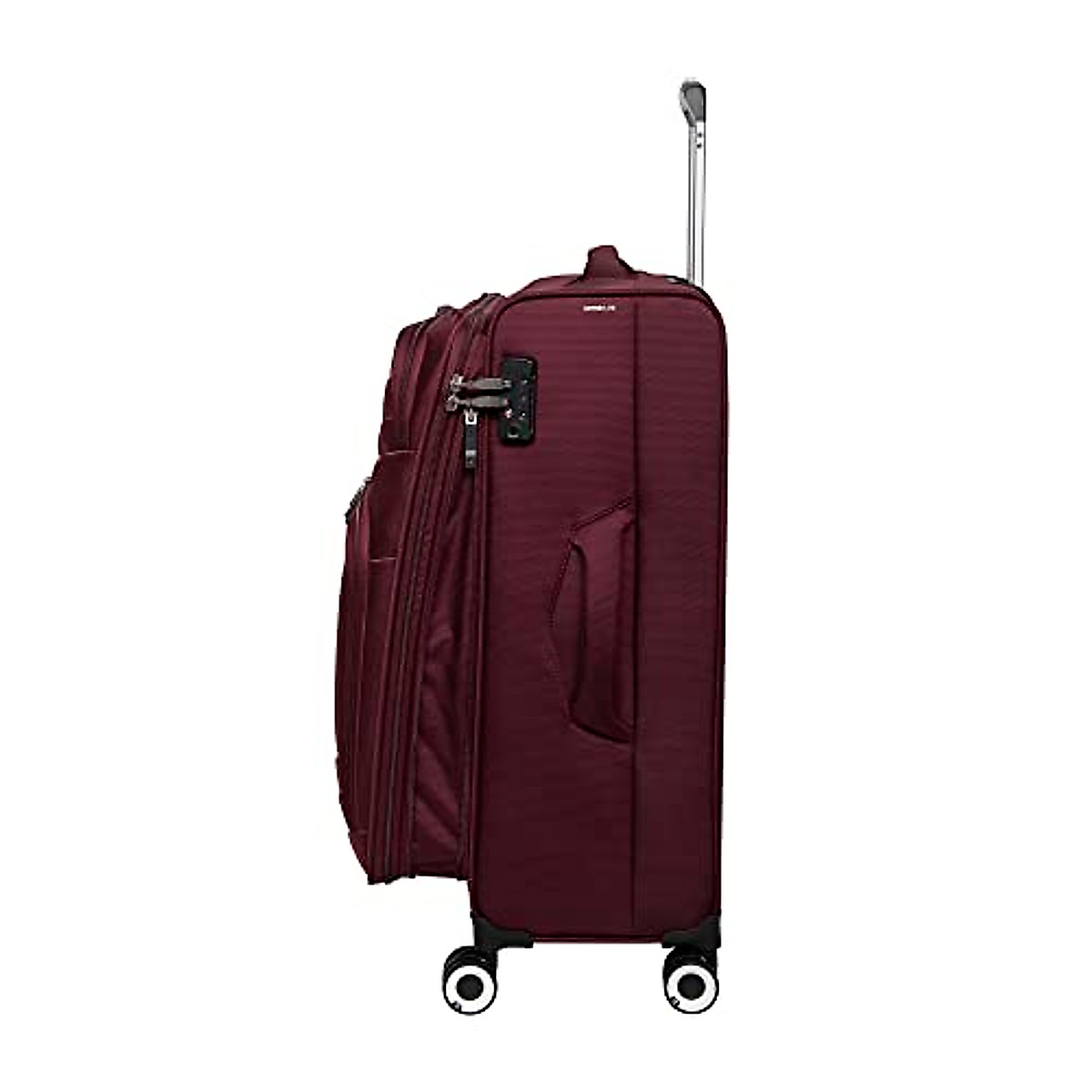 it luggage Intrepid 27" Softside Checked 8 Wheel Expandable Spinner with TSA Lock, Dark Red