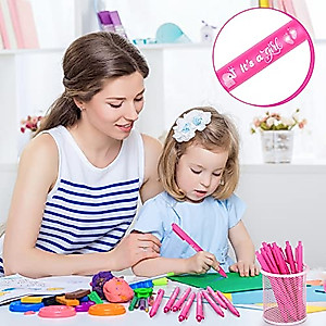 36 Pcs Baby Shower Ballpoint Pens Favors Bulk It's a Boy or Girl Pens Blue Pink White Retractable Gel Ink Pens for Guests Gifts Office School Teacher Student Writing Journal Supply (Girl Elephant)