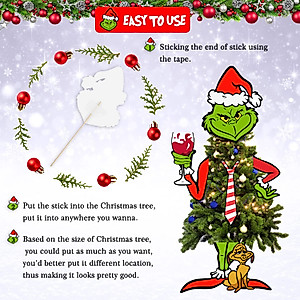 Christmas Tree Topper, Christmas Decorations for Xmas Tree, Christmas Tree Decor for Funny Christmas Themed Party Supplies