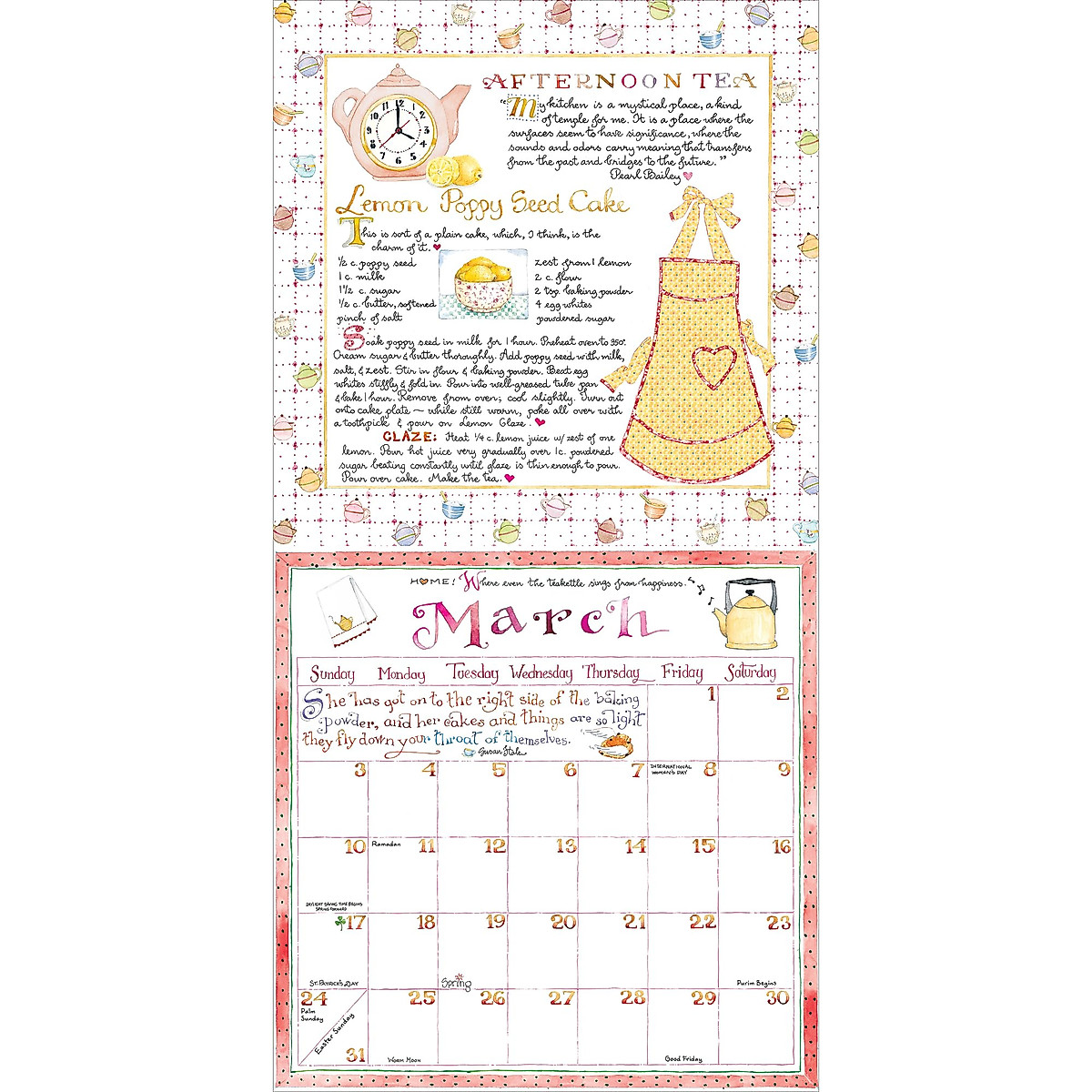 TF PUBLISHING 2024 Susan Branch Wall Calendar | Large Grids for Appointments and Scheduling | Vertical Monthly Wall Calendar 2024 | Home and Office Organization | Premium Matte Paper | 12"x12”