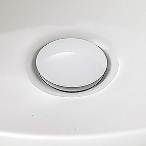 Gaosin Solid Brass White Color Bathroom Faucet Sink Drain Stopper Vessel Vanity Pop Up Drain Without Overflow