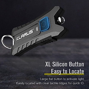 klarus Mi2 Mini LED Keychain Flashlights, Super Lightweight & Small Rechargeable 40 Lumens EDC Flash Light with Built-in Battery and USB Cable(Black)