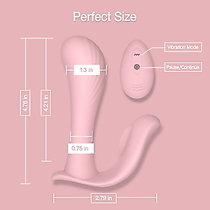 Tracy's Dog Wearable Panty Vibrator with Wireless Remote Control for G Spot Clitoral Stimulation, Butterfly Vibrators with 10 Vibrations, Vibrating Panties Adult Sex Toys for Women Couples Play, Pink