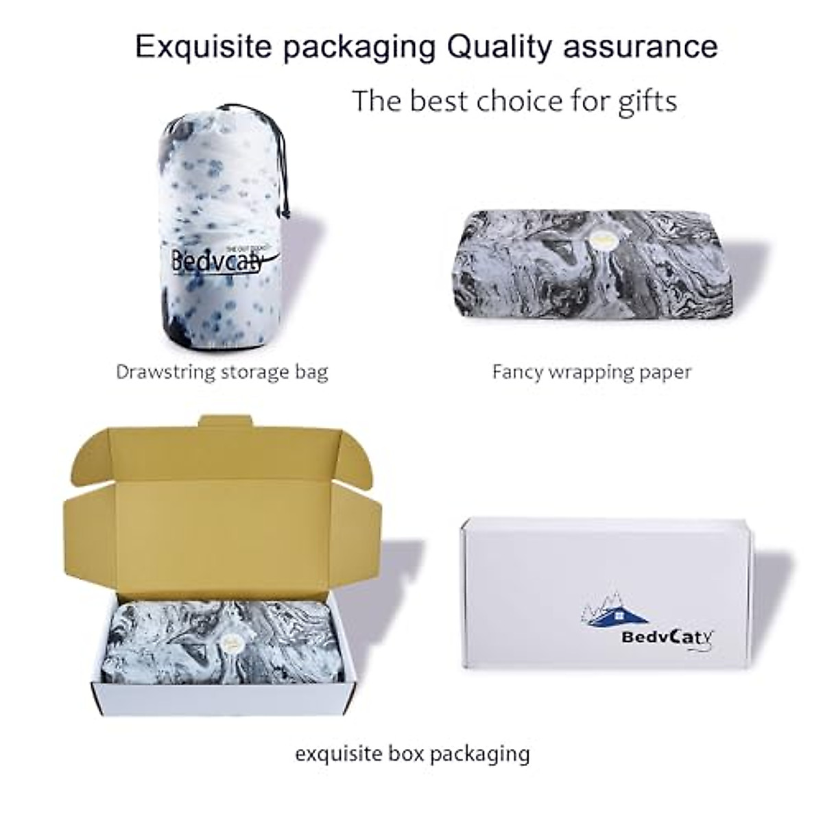 Bedvcaty Camping Blanket, Puffy Waterproof Travel Blanket, Warm Cozy Picnic Blanket, for Outdoors, Travel, and Mountain.(Cow, 78" x 56")