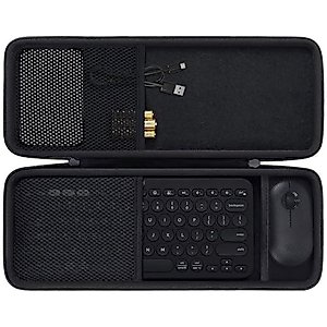 co2CREA Hard Case Compatible with Logitech Pebble 2 Combo K380 K380s Pebble Keys 2 + M350 Wireless Keyboard and Pebble Mouse Combo (Black)