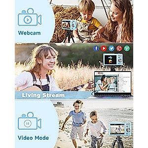 Digital Camera, Zostuic 48MP Autofocus Kids Camera with 32GB Card 1080P Video Camera with 16X Zoom, Compact Portable Small Cameras Christmas Birthday Gift for Children Kids Teens Girls Boys(Sky Blue)