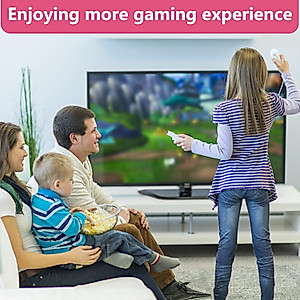 OSTENT Motion Based Wired Nunchuck Controller for Nintendo Wii Console Video Game Color Pink